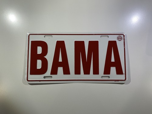 BAMA Aluminum License Plate University of Alabama Crimson Tide UA Car ...