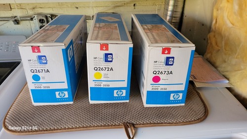 New HP Q2671A,Q2672A, Q2673A Cyan,Yellow, Magenta Toner Cartridge LOT ...