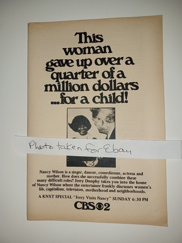 Jerry Dunphy Visits Nancy Wilson KNXT CBS 2 1 Page 1970 5x7 Magazine Ad ...