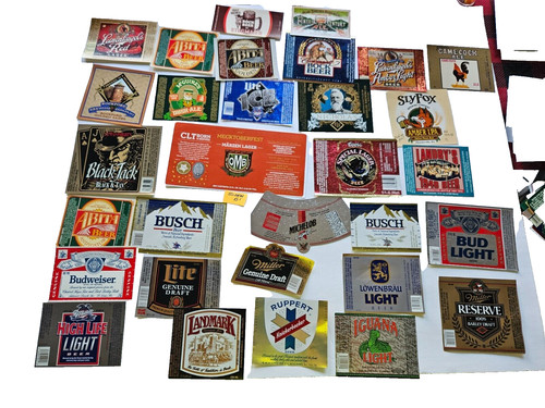 LOT OF (50) DIFF VINTAGE NAT'L, REG'L & MICRO USA BEER LABELS - MINT | eBay