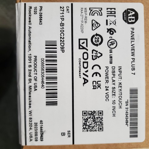 Allen-Bradley PanelView Plus 7 Performance Terminal 2711P 10" SVGA, TFT ...