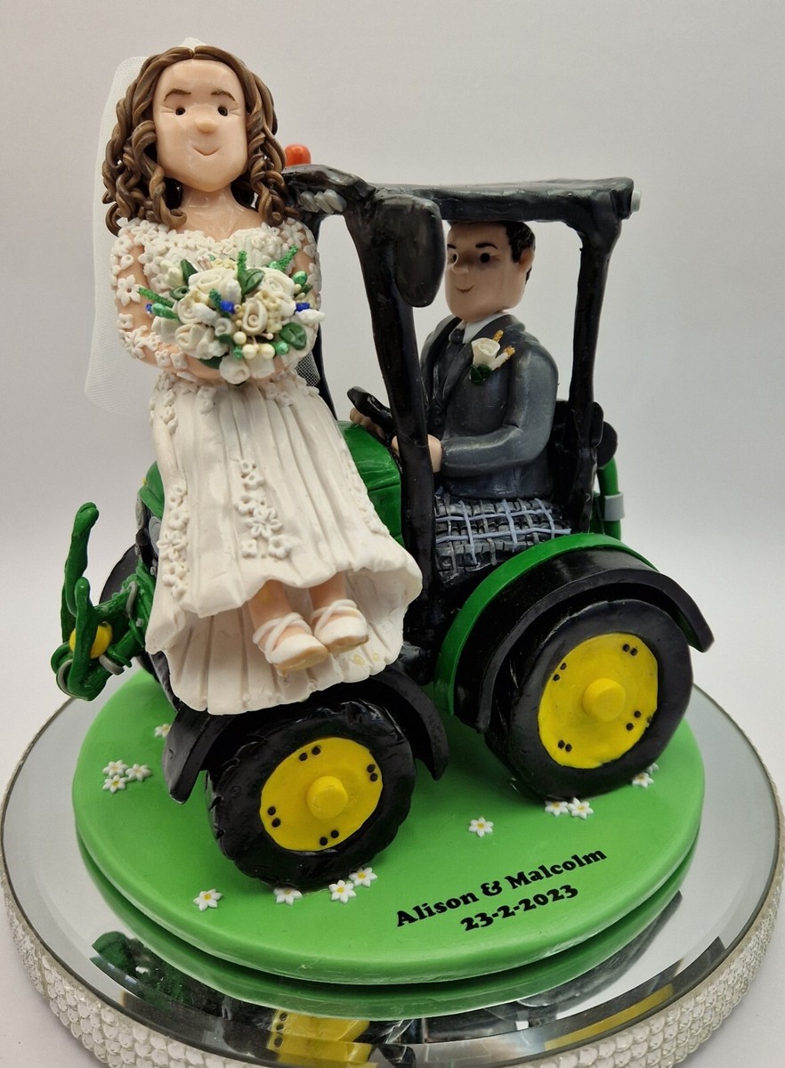 John Deere Wedding Cake Toppers Country Western John DEERE Tractor