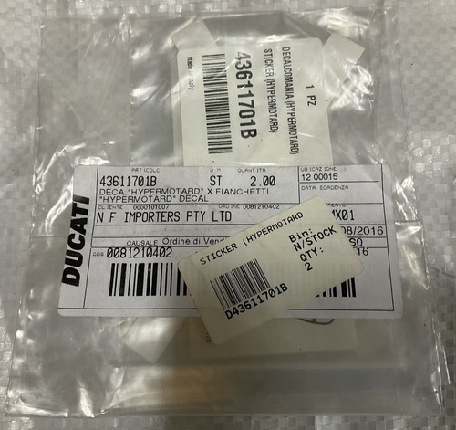 DUCATI OEM STICKER (HYPERMOTARD) – 43611701B | eBay Australia