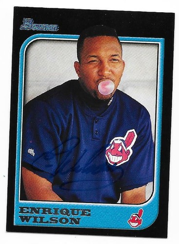 ENRIQUE WILSON 1997 BOWMAN AUTOGRAPHED SIGNED # 144 CLEVELAND INDIANS ...