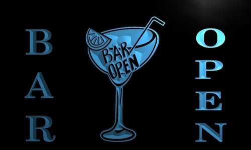 Bar Open Beer Cocktails Pub Led Light Sign home decor crafts | eBay