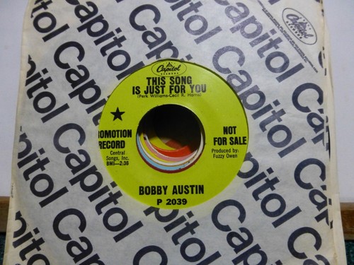 BOBBY AUSTIN DO-DIE & THIS SONG IS JUST FOR YOU COUNTRY BOPPER. NM. 45 ...