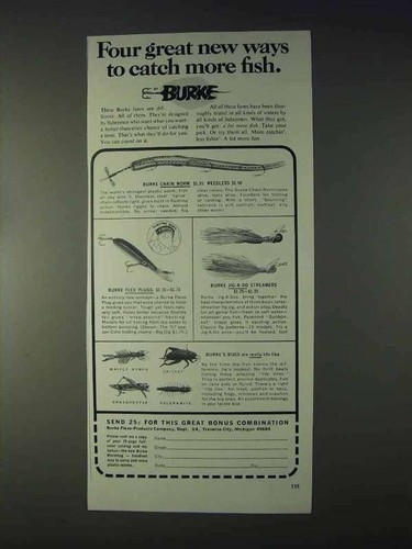 1968 Burke Fishing Lures Ad - Four Great New Ways | eBay