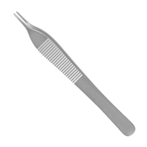 Set of 5 Adson Dressing Forceps, 5", Straight, Serrated, Premium German ...