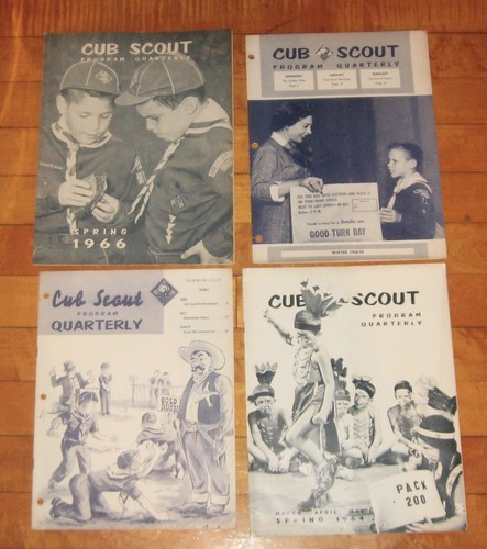 Lot of 4 Antique CUB SCOUT PROGRAM QUARTERLY Magazines 1957 1958-59 ...