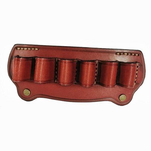 Tactical Leather 6 Round Ammo Shotgun 12GA Shell Holder Cartridge ...