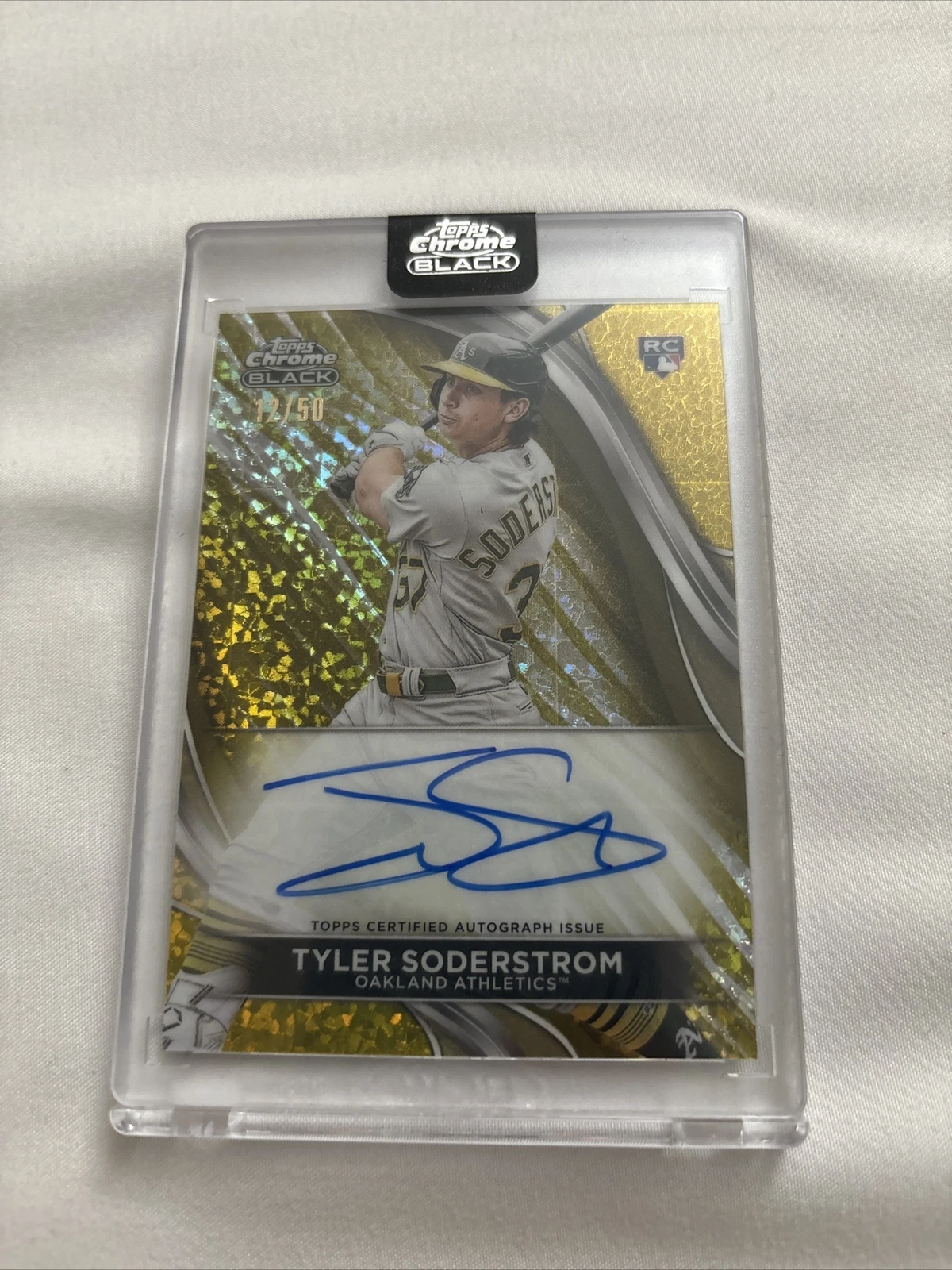 Tyler Soderstrom 2024 Topps Chrome Black #CBA-TS Autographs - Gold ...
