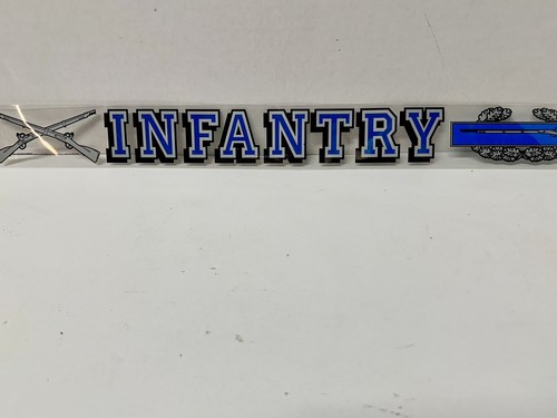 NEW INFANTRY W/CIB & CROSS RIFLES STICKER 2” X 20” INSIDE APPLICATION ...
