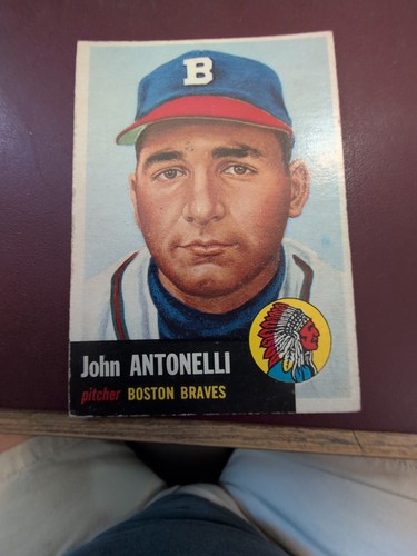 1953 Topps - Johnny Antonelli #106 Bio Information in White | eBay