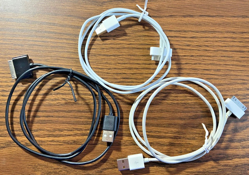 LOT 3 APPLE 30 PIN USB Sync Data Charging Cable iPod iPhone 3G 3GS 4 4S ...