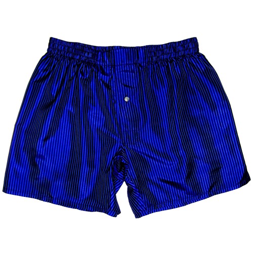 NEW Royal Silk® Fiery Blue Pinstripes Men Silk Boxers S-3XL | eBay