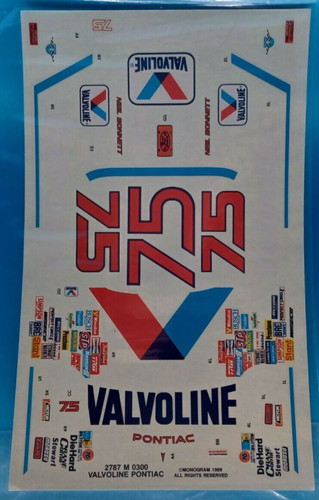 Monogram | No. 2787 | 1:24 Neil Bonnett's #75 Valvoline Pontiac Stock ...