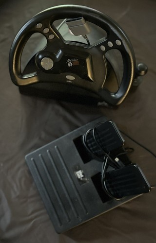 Team Mad Catz Dual Force Racing Steering Wheel/Pedals PS1 | eBay