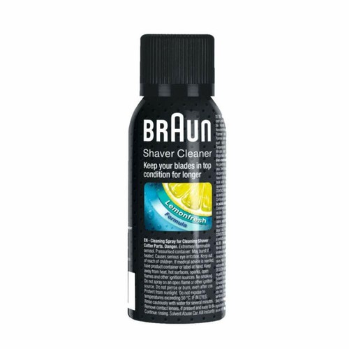 Braun Shaver Cleaner Aerosol Spray for Cleaning Cutter Parts - 100ml ...