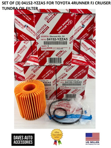 Engine Oil Filter Set #04152-Yzza5 For TOYOTA 4RUNNER FJ CRUISER TUNDRA ...