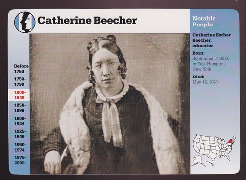 CATHERINE BEECHER Educator 1848 Photo 1997 GROLIER STORY OF AMERICA ...