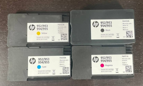 HP Instant Ink 952XL Black & 952 Color Ink Combo 4-Pack 952/953 954/955 ...