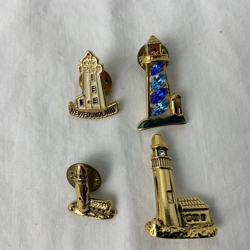Lighthouse Pins and Brooch Lot of 4 Gold Tone Jewelry | eBay