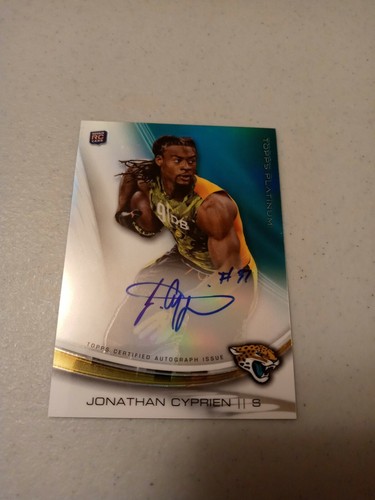 2013 Topps Platinum Autograph Auto Refractor JONATHAN CYPRIEN JAGUARS ...