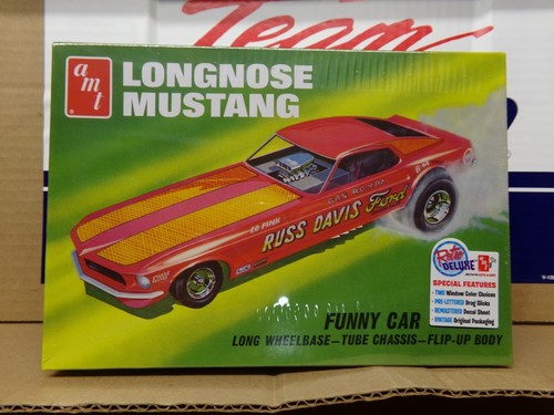 Russ Davis Ford LongNose Mustang Funny Car Model Kit "SEALED" | eBay