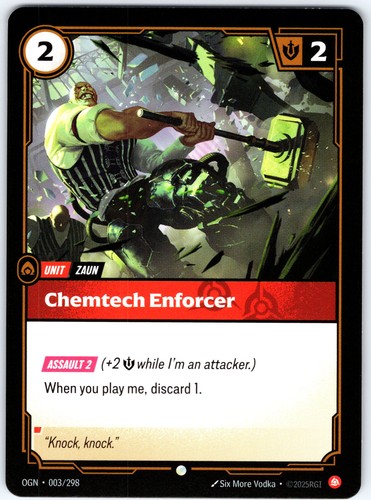 Chemtech Enforcer 003/298 Origins NM Riftbound League of Legends ...