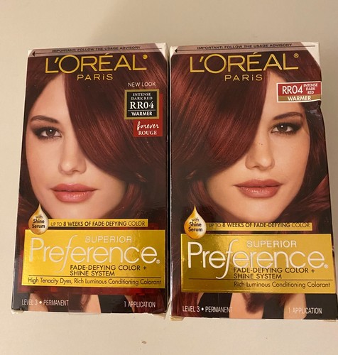 L'OREAL Paris Superior Preference Hair Color RR04 Intense Dark Red- 2 ...