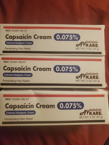 Lot Of 3 Capsaicin Cream 0.075% High Potency Arthritis Relief, 2oz Exp ...