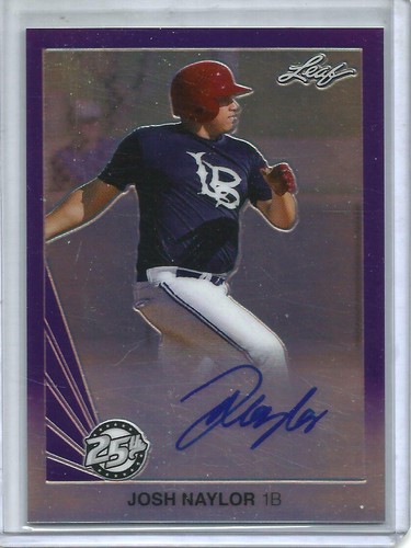 Josh Naylor 2015 Leaf 25th Purple Refractor Autograph #08/15 | eBay