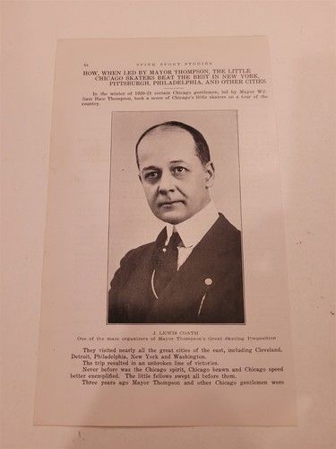 J. Lewis Coath Chicago Ice Skating 1921 Spink Profile Picture RARE! | eBay