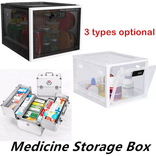 Medicine Storage Box with Lock Lockable Box For Food Refrigerator ...