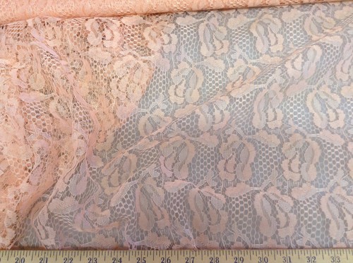 Discount Fabric Lace intricate Salmon Pink Free Shipping USA LC3 | eBay