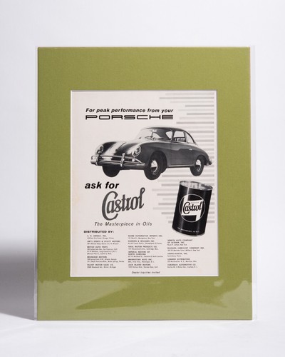 Vintage PORSCHE 356 CASTROL oil ad from Sports Cars Illustrated | eBay