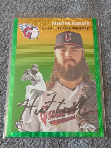 2023 TOPPS CHROME PLATINUM 1954 ANNIVERSARY HUNTER GADDIS GREEN WAVE RC ...