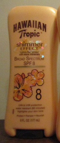 Hawaiian Tropic Shimmer Effect Lotion Sunscreen spf 8 w/mica minerals 6 ...