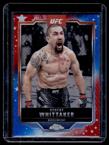 2025 Topps Chrome UFC Red White & Blue Refractor Robert Whittaker #78 ...