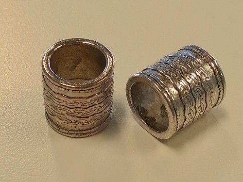 Tibetan Style Column Bead, Antique Silver, Large Hole Bead 14x13mm ...