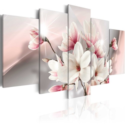 Flower Canvas Art Abstract Floral Pattern Five-panel Composition For ...