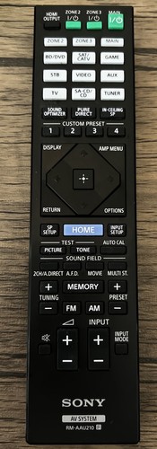 GENUINE SONY RM-AAU210 RECEIVER REMOTE CONTROL STR-ZA3000ES ZA1000ES ...
