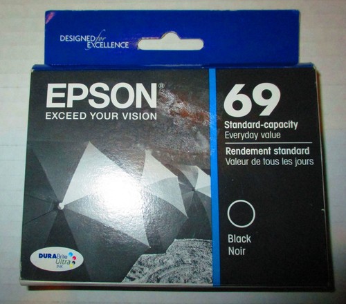 Genuine Epson 69 Black Standard Yield Ink Cartridge, T069120 - Exp 11 ...