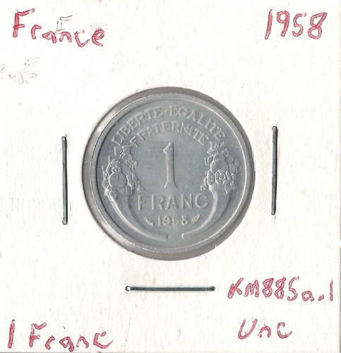 Coin France 1 Franc 1958 KM885a.1 | eBay