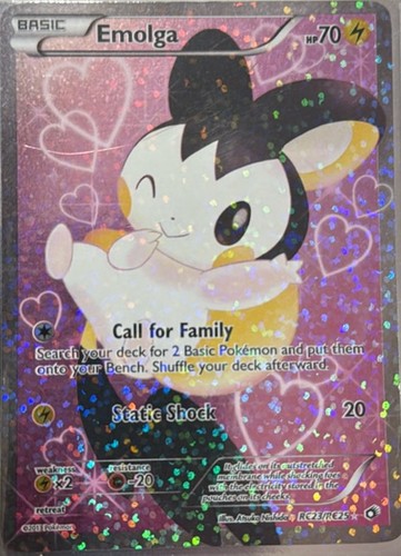 Pokemon Emolga RC23/RC25 Full Art Radiant Collection LP Light Play Holo ...