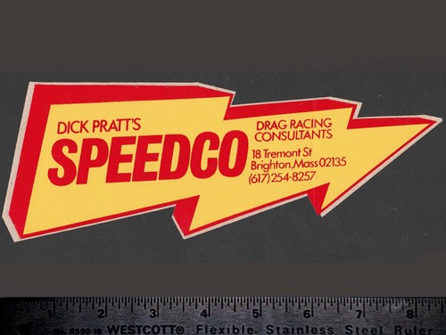 SPEEDCO Dick Pratt Drag Racing - Original Vintage 60's 70's Decal ...