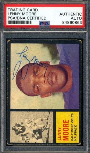 Lenny Moore PSA DNA Signed 1962 Topps Autograph | eBay