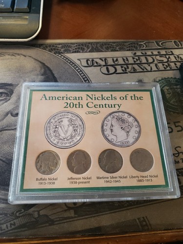 AMERICAN NICKELS OF THE 20TH CENTURY - 4 COIN SET IN HARD PLASTIC ...