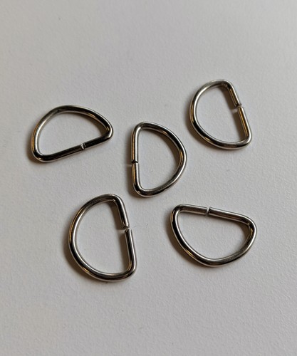 Non-Welded 5/8 Inch Metal D-Rings - Silver Alloy - Packs of 5, 10, 25 ...