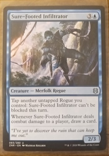 MtG - Sure-Footed Infiltrator - #83 Blue - Zendikar Rising - Great ...